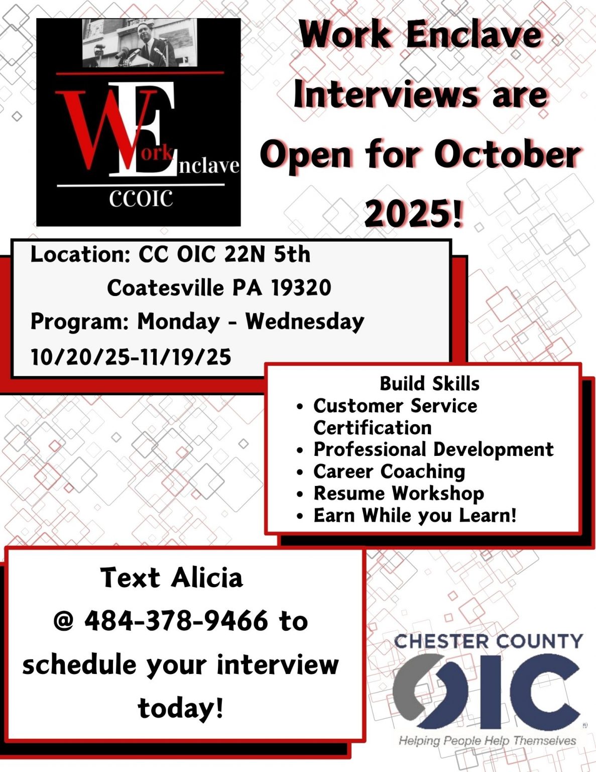 Chester County OIC – Helping People Help Themselves
