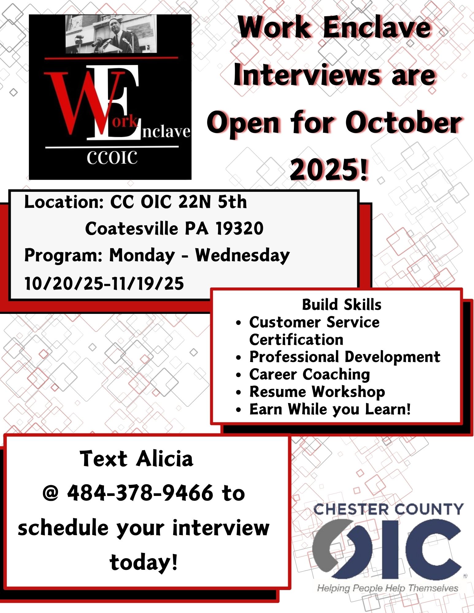 Chester County OIC – Helping People Help Themselves